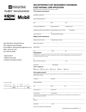 Fillable Online WEX Fuel CardsSave Money With Fleet Cards & Business ...