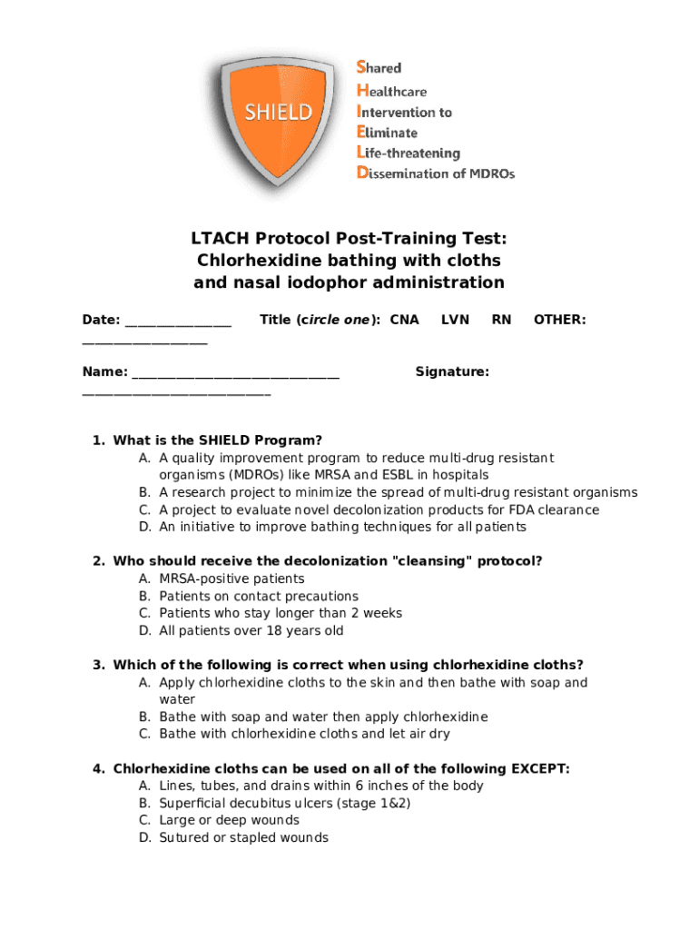 Chlorhexidine bathing with cloths and nasal iodophor ... Doc Template ...