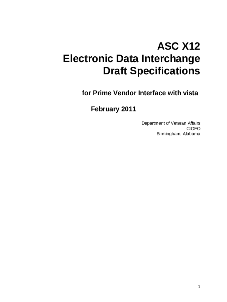 ASC X12 Electronic Data Interchange Draft Specifications ... Doc ...