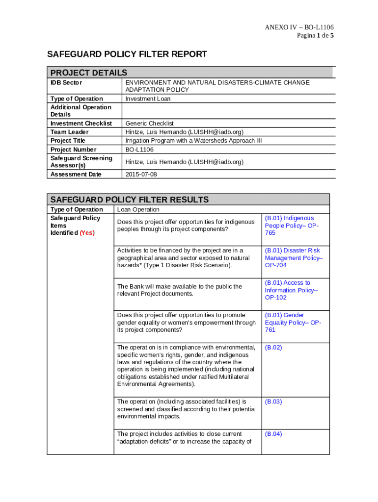 ANEXO IV - ESR s Doc Template | pdfFiller