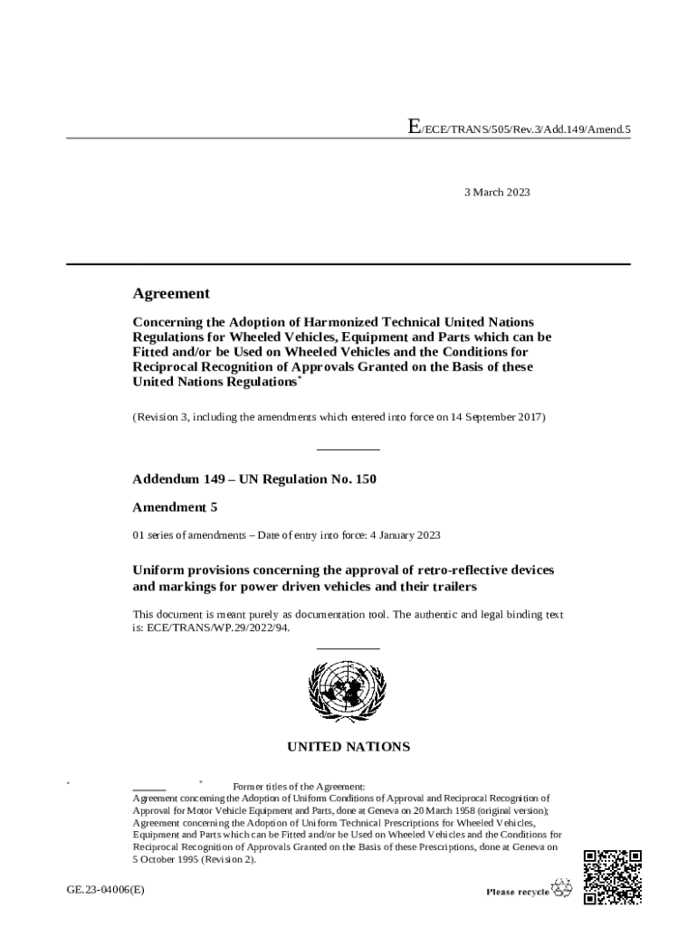 E/ECE/TRANS/505/Rev.3/Add.149/Amend.5. 2304006 Doc Template | pdfFiller