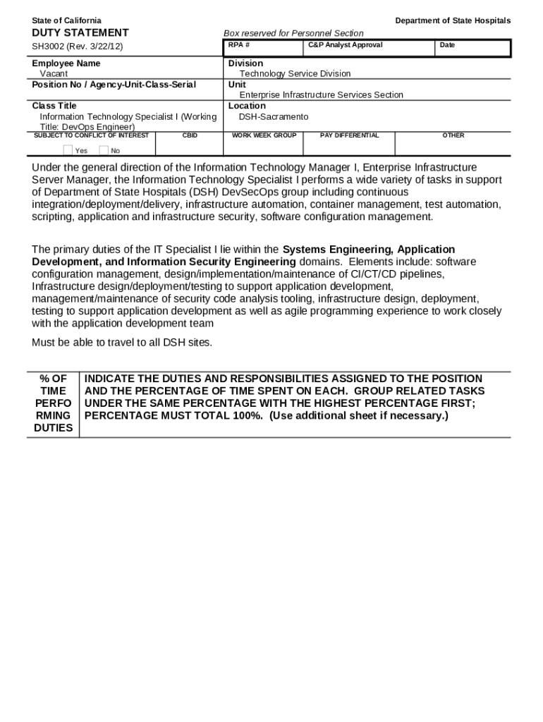 Technology Service Division Doc Template | pdfFiller