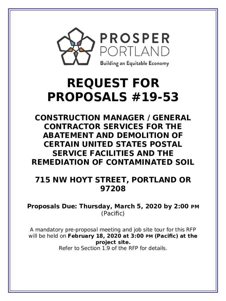 Request for Proposals #19-53 Doc Template | pdfFiller