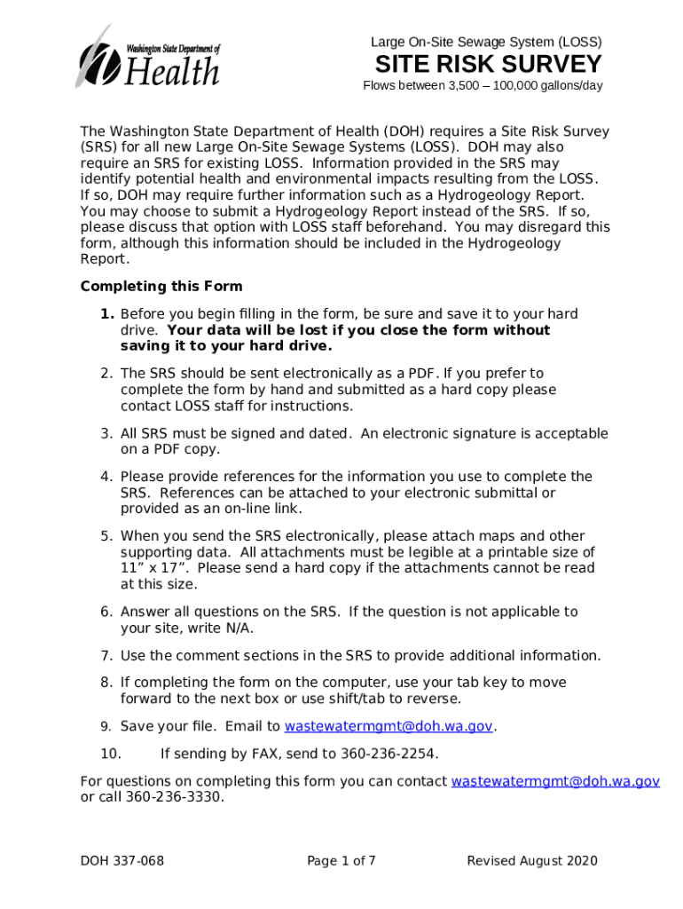 Site Risk Survey for Large On-site Sewage Systems - doh wa Doc Template ...