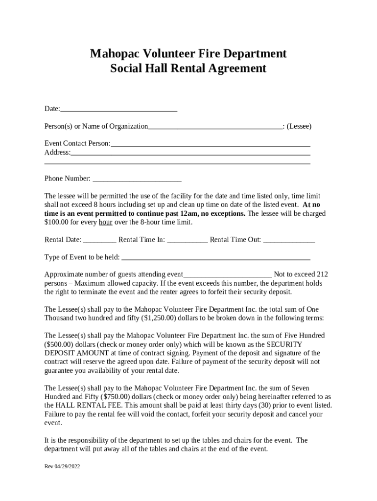 Mahopac Volunteer Fire Department Carnival Doc Template | pdfFiller