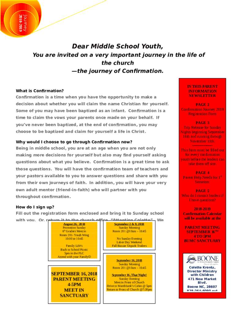 Confirmation - St. Peter Lutheran Church and School Doc Template | pdfFiller