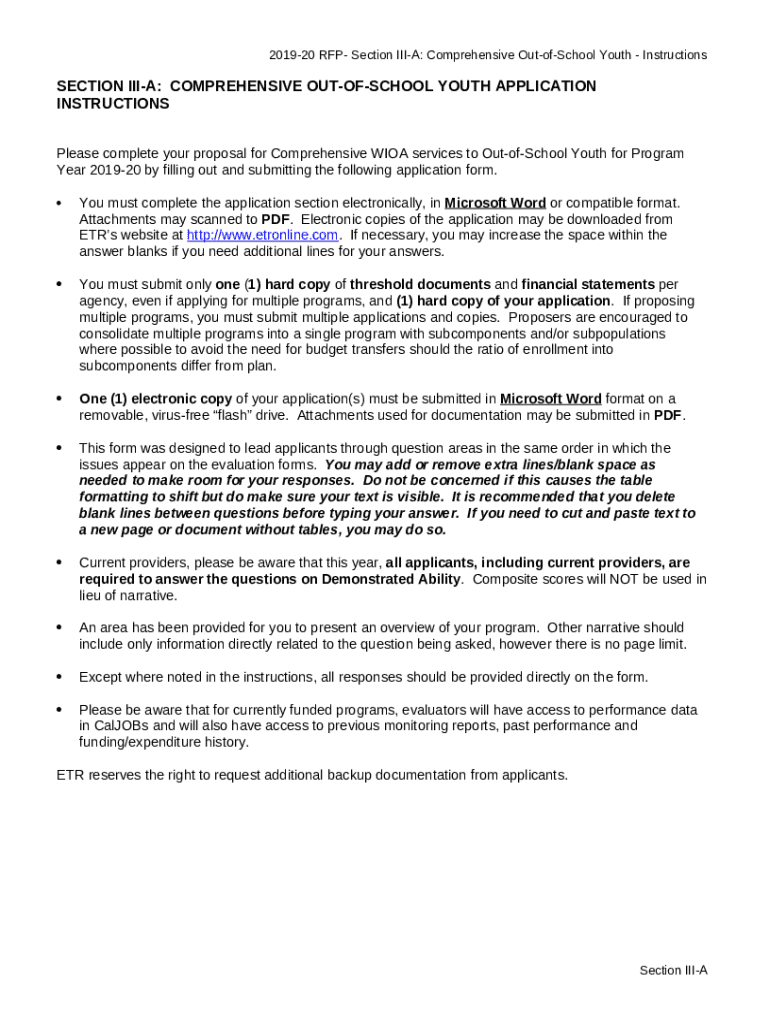 Individual Eligibility for WIOA Youth Program Services Doc Template ...