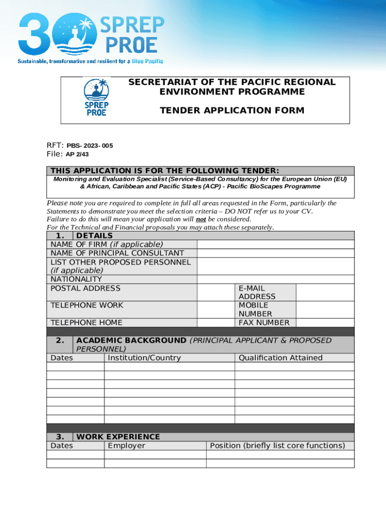 PBS-005, Request for Tenders: Monitoring and Evaluation ... Doc ...