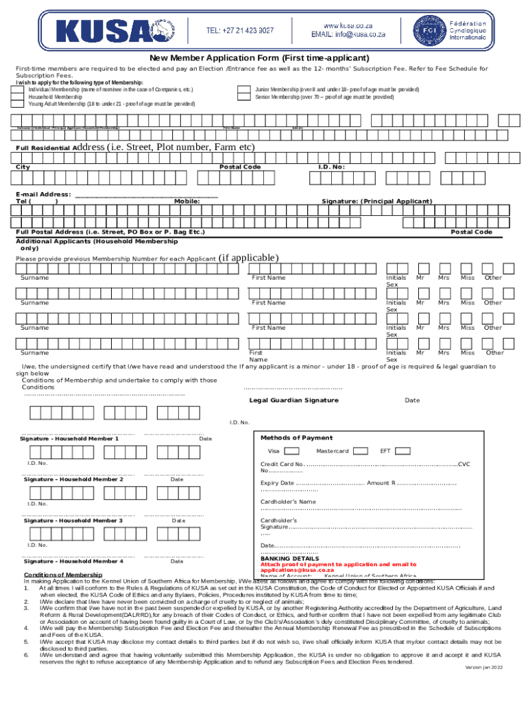 New Membership Application .pdf Doc Template | pdfFiller