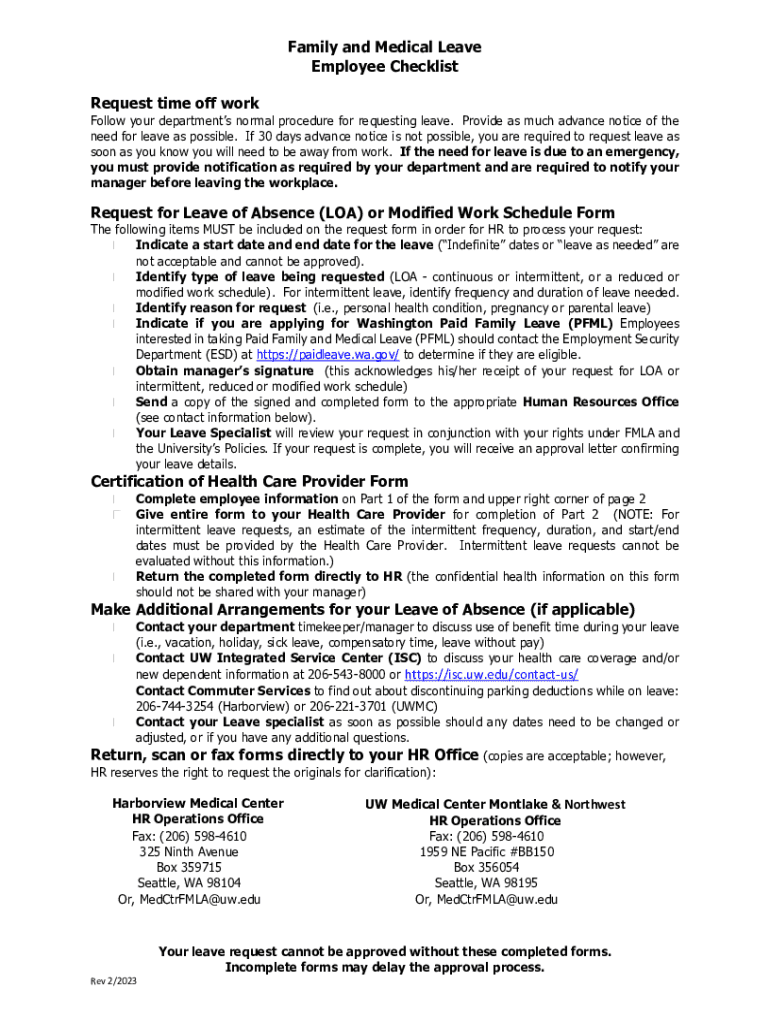 Fillable Online FMLA (Med Centers) Personal Serious Health Condition ...