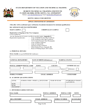 Bureti Tti Application Form - Fill Online, Printable, Fillable, Blank ...