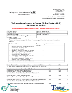 Under 5s referral - NHS Children and Family Health Devon Doc Template ...