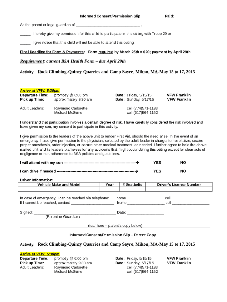 Scout Troop 360 New Adult Registration Checklist - Troop 360 SATX Doc ...