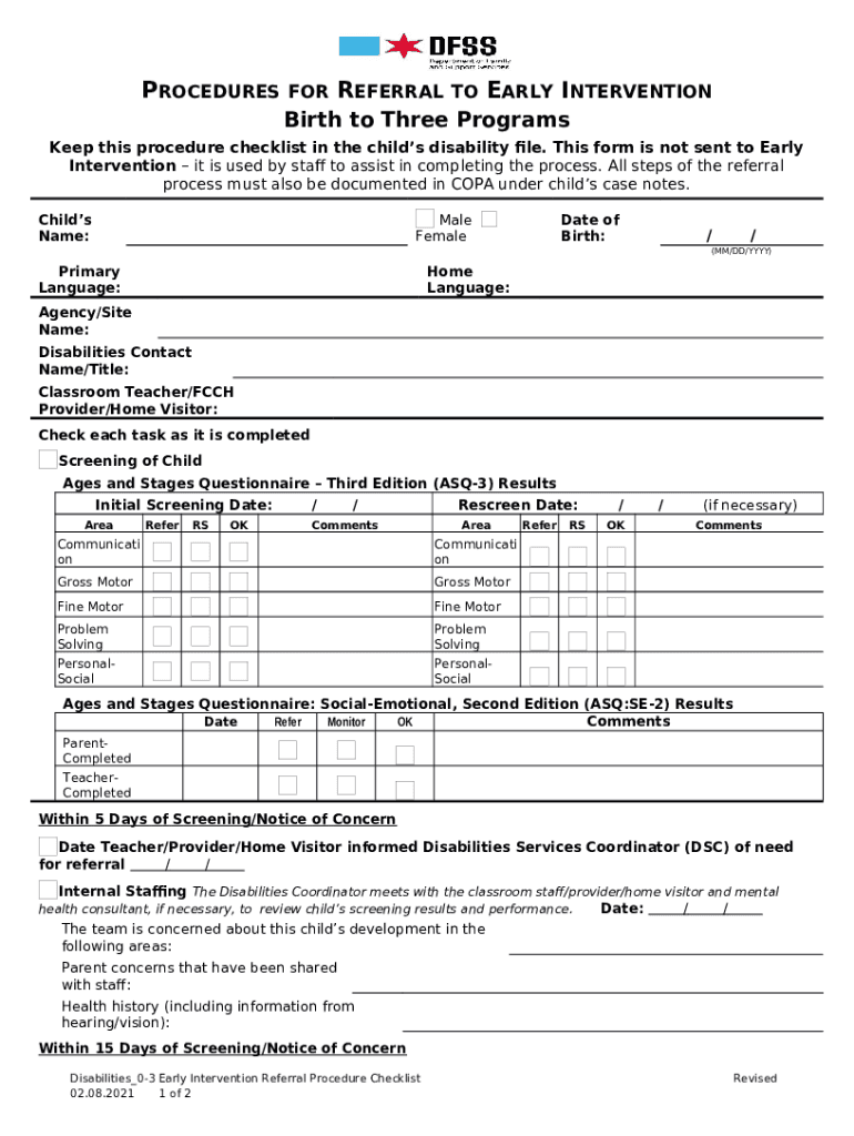 The Early Intervention Referral Process for Rural Infants ... Doc ...