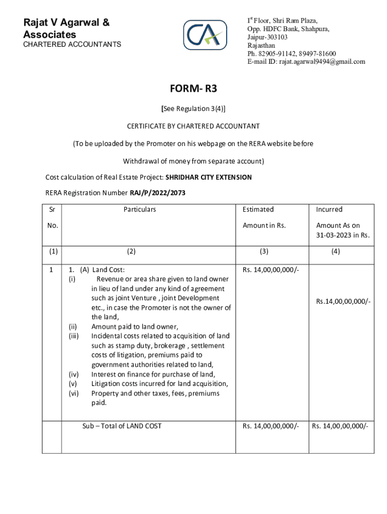 Fillable Online FORM R3 31-03-2023 (12) Fax Email Print - pdfFiller