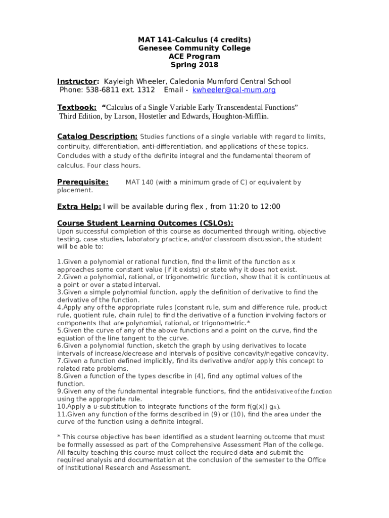 Cal-Mum High School Curriculum Guide Grades 9-12 Doc Template | pdfFiller