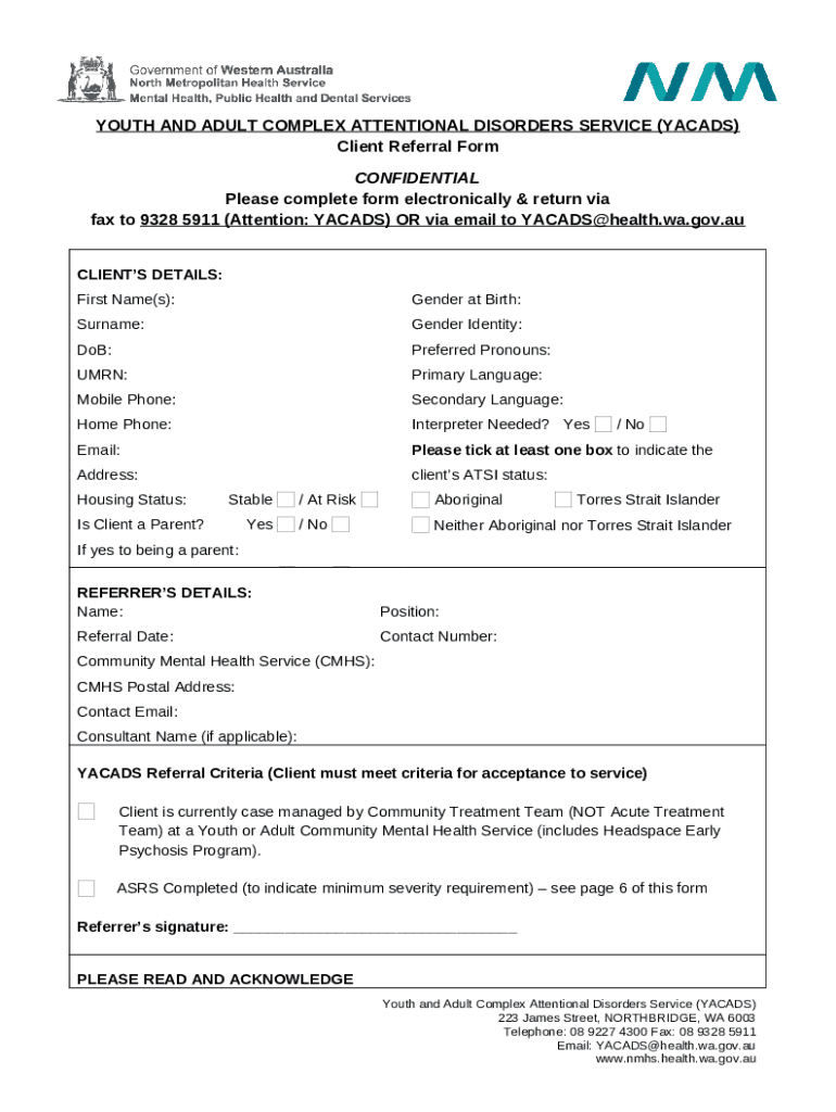 Complex Case Referral Doc Template | pdfFiller