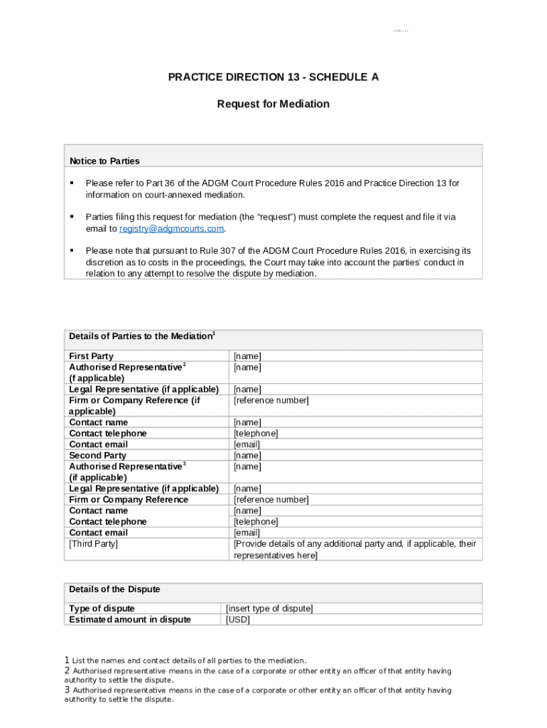 adgm courts - practice direction 2 commercial and civil claims Doc ...