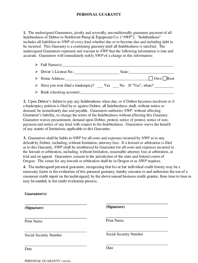 Fillable Online Joint And Several Guaranty: Definition & Sample Fax ...