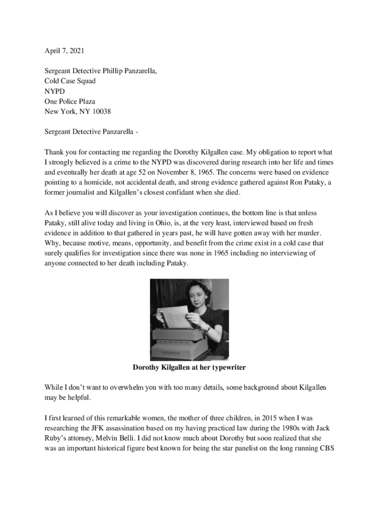 Fillable Online Phillip Panzarella - New York City Police Department ...