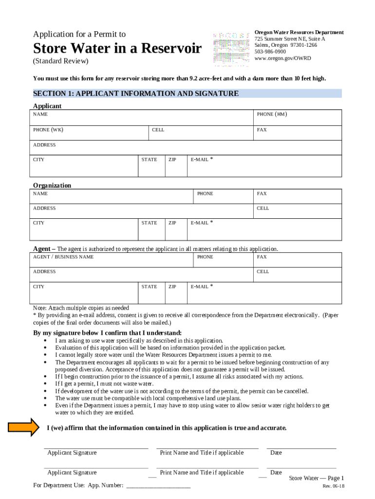 Permits - Water Resources Department Doc Template | pdfFiller
