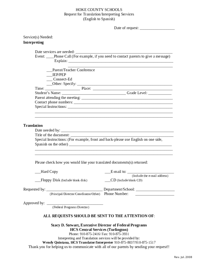 Interpreter services now required for all school business Doc Template | pdfFiller