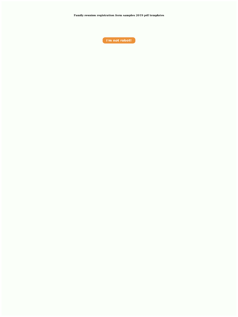 Fillable Online Family reunion registration form samples 2019 pdf ...