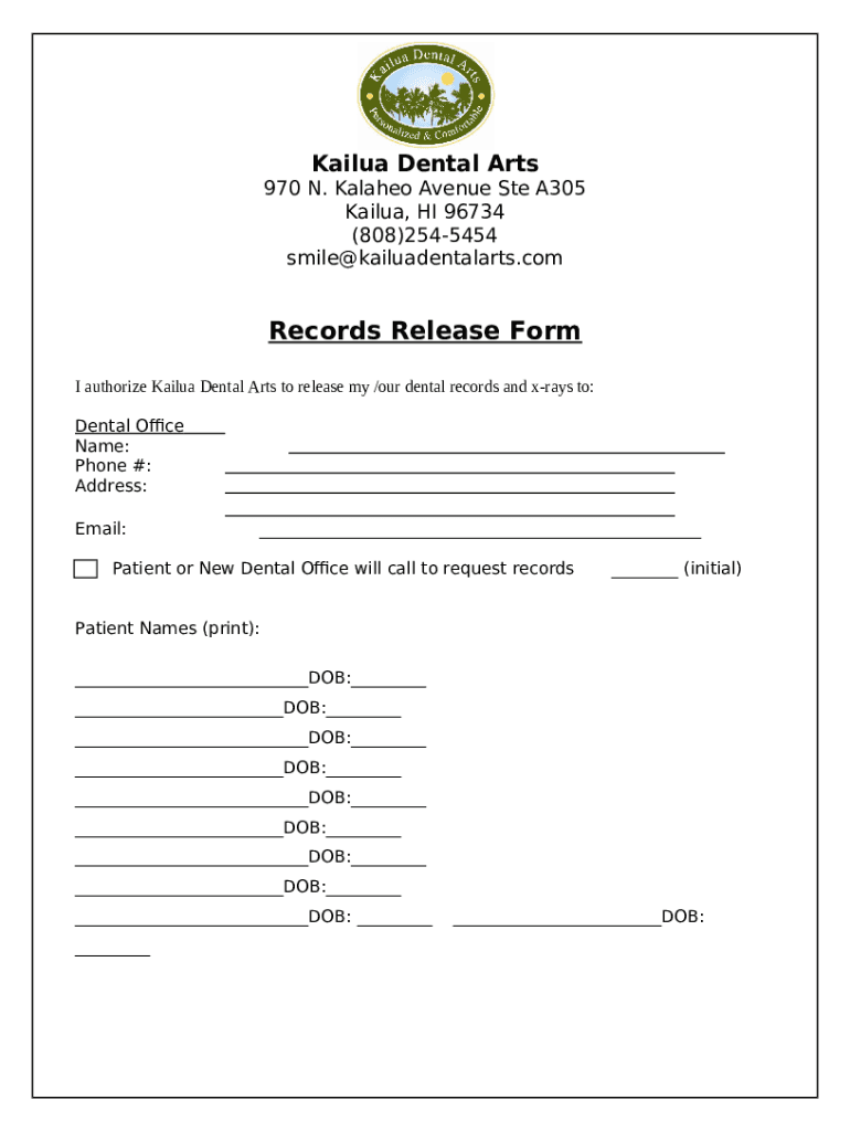 I hereby accept physical possession of diagnostic orthodontic records ...