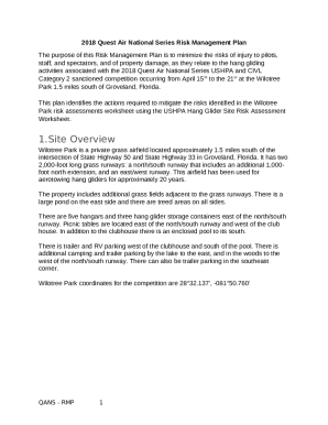 5-Year Risk Management Safety and Loss Prevention Plan ... Doc Template ...