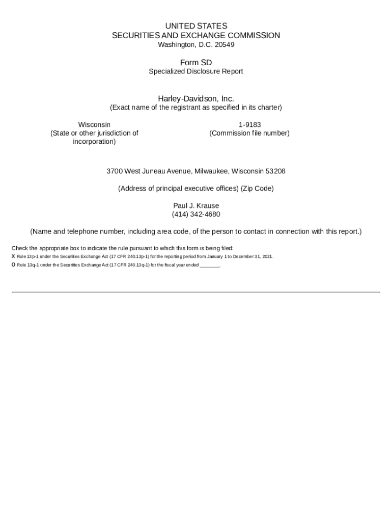HARLEY-DAVIDSON, INC. (: SD, Received - cloudfront.net Doc Template | pdfFiller