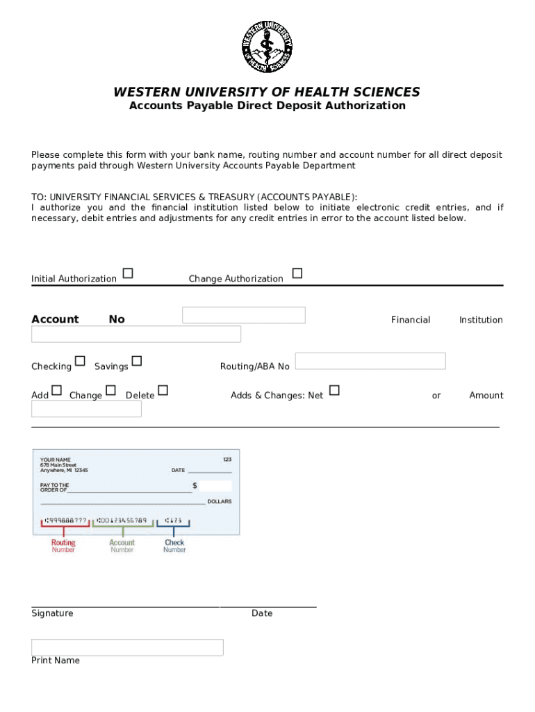 FINANCIAL AID OFFICE DIRECT DEPOSIT ... Doc Template | pdfFiller
