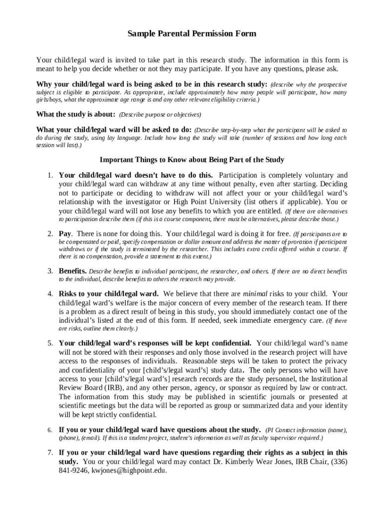 CHILD ASSENT & PARENT CONSENT INSTRUCTIONS ... Doc Template | pdfFiller