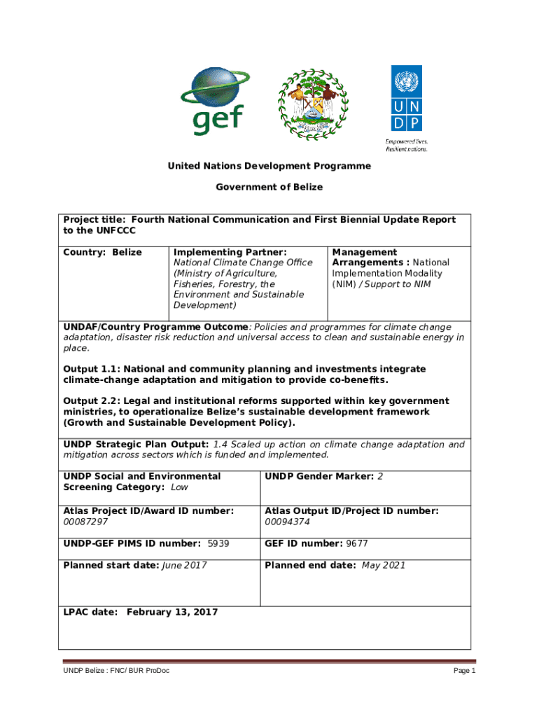 Fourth National Communication and First Biennial Update ... Doc ...