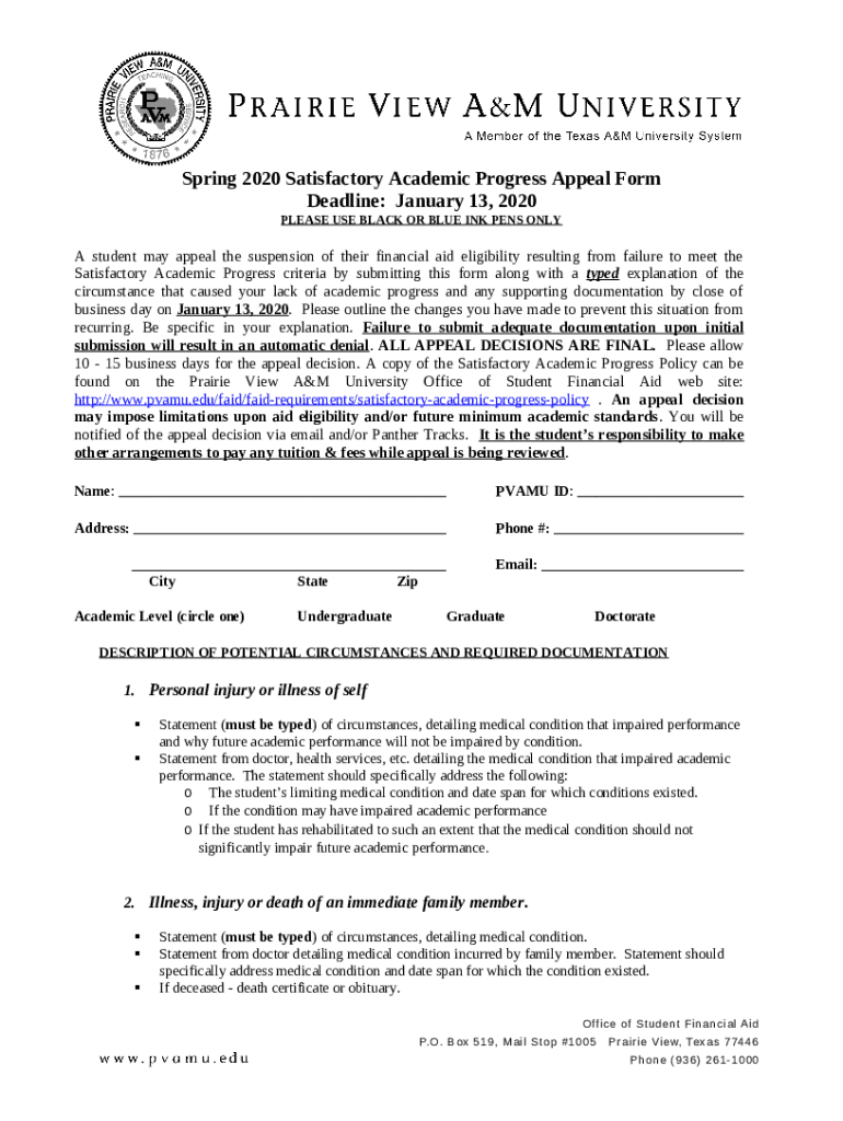 19-20 SAP Appeal .pdf - Satisfactory Academic ... Doc Template | pdfFiller