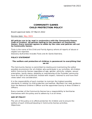 our child safeguarding statement Doc Template | pdfFiller