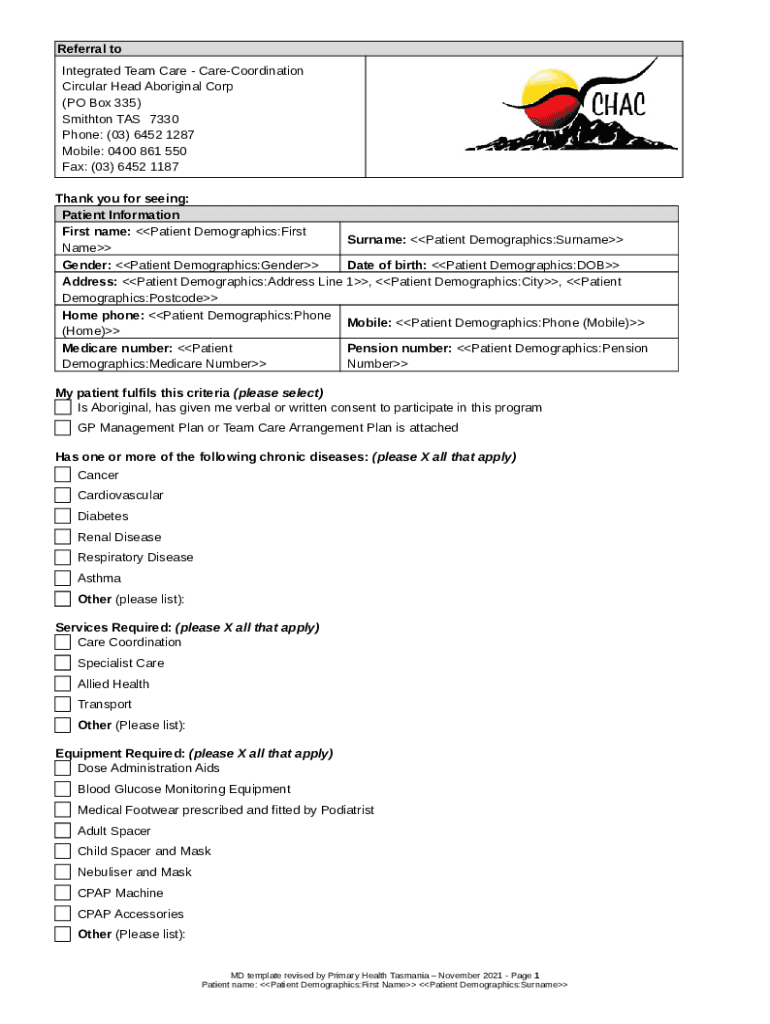 Integrated Team Care - Care-Coordination Doc Template | pdfFiller
