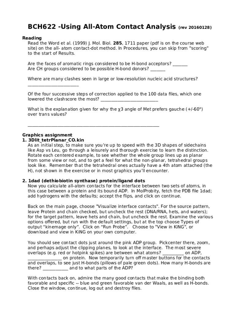small-probe contact dots with explicit hydrogen atoms - kinemage biochem duke Doc Template ...