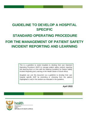 Guideline for hospitals to develop a SOP for Pateint Safety ... Doc ...