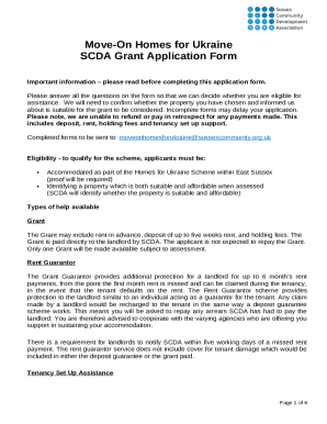 Move-On Homes for Ukraine SCDA Grant Application ... - sussexcommunity org Doc Template | pdfFiller