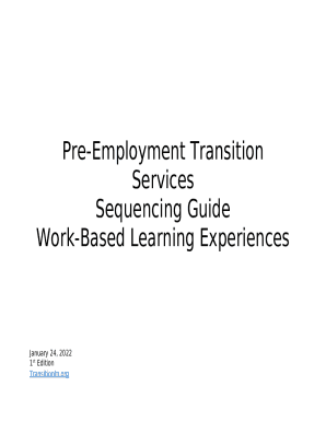 Workplace-Readiness-Pre-ETS-Sequencing-Guide. ... Doc Template | pdfFiller
