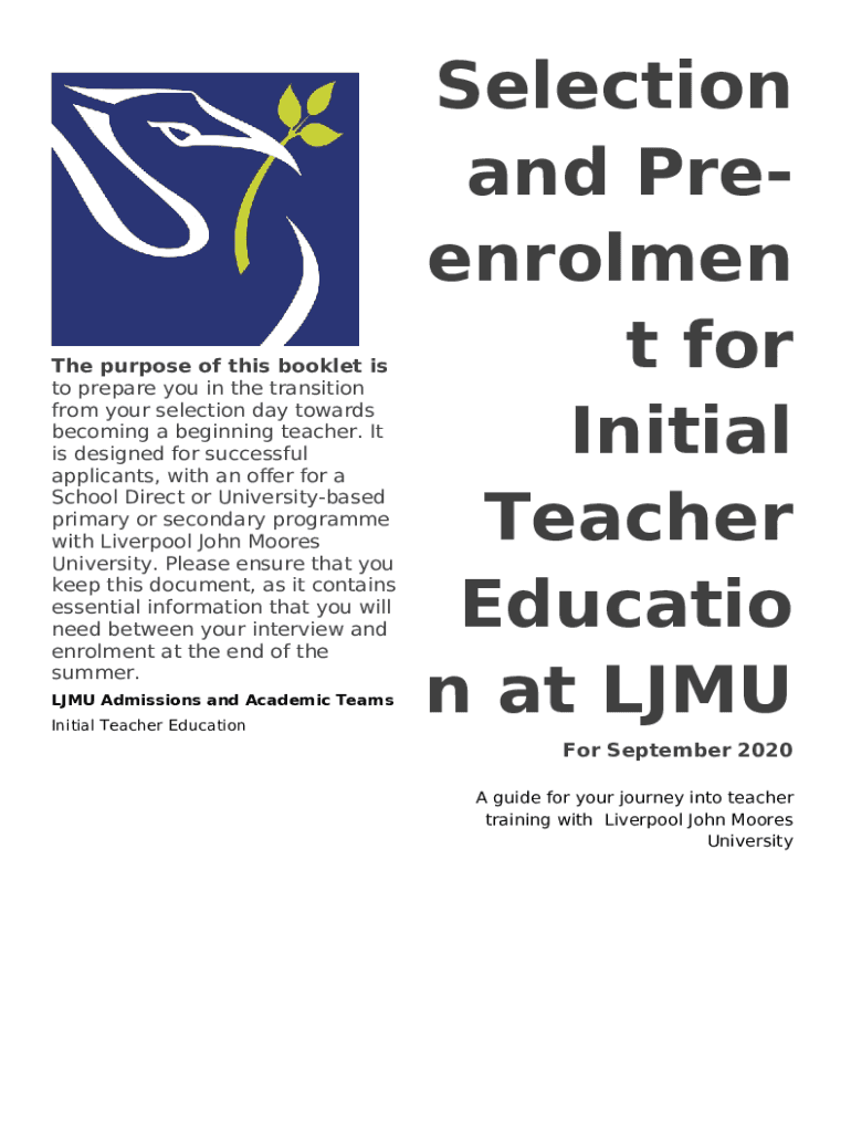 Selection and Pre-enrolment for Initial Teacher Education ... Doc ...