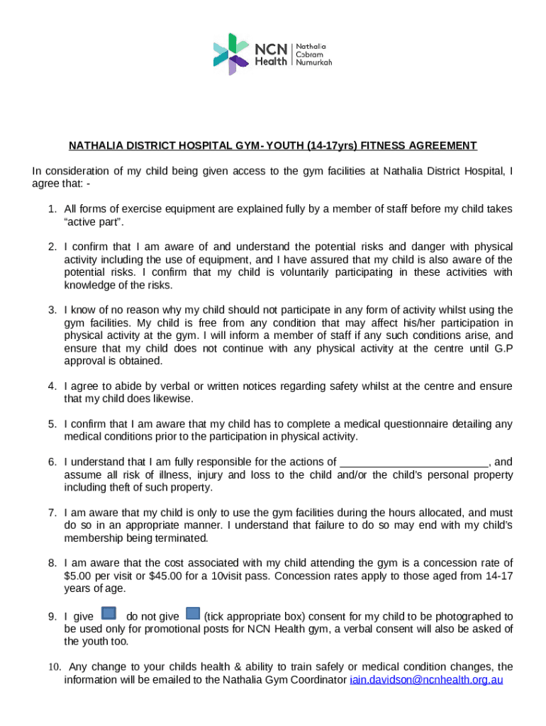 Youth Consent and Conduct Doc Template | pdfFiller