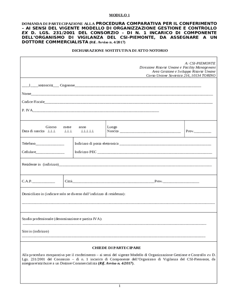 Modello di Organizzazione, Gestione e Controllo ex D. Lgs. ... Doc Template | pdfFiller