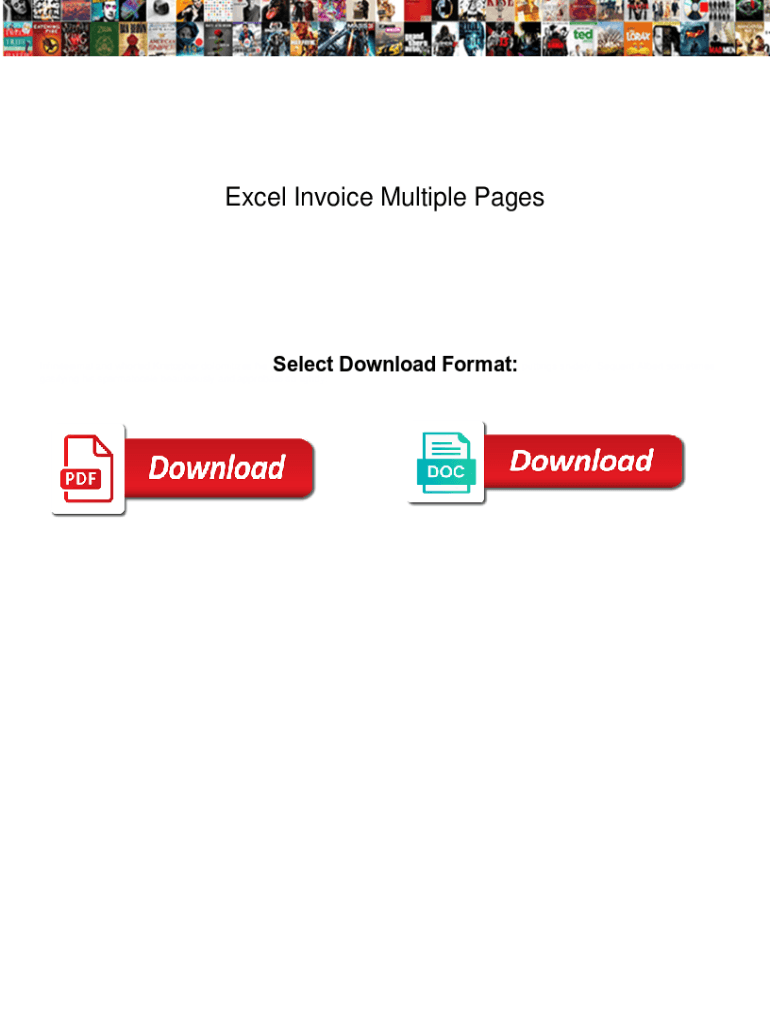 Fillable Online Excel Invoice Multiple Pages. Excel Invoice Multiple ...