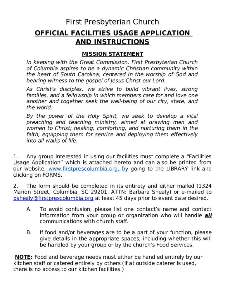 Mission Statement & Seal - First Presbyterian Church Doc Template ...