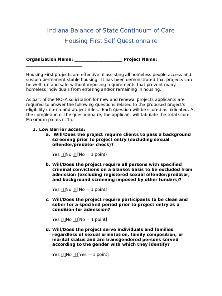 Indiana Balance of State Continuum of Care - IHCDA Doc Template | pdfFiller