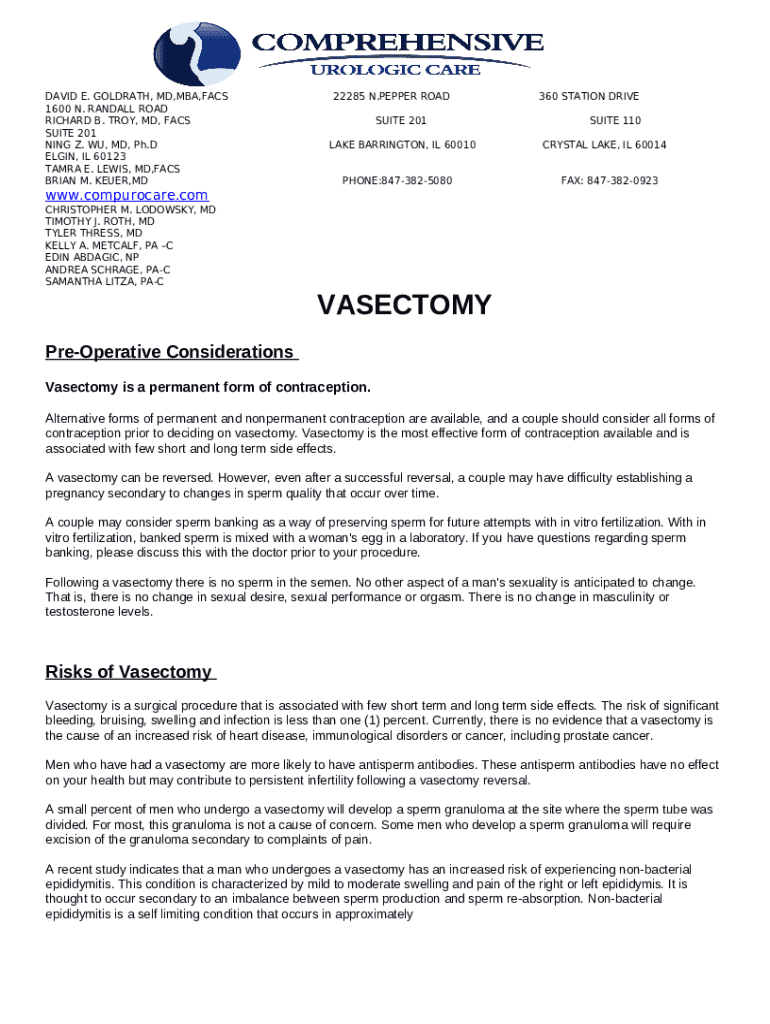 Vasectomy as a reversible of contraception for select ... Doc Template ...