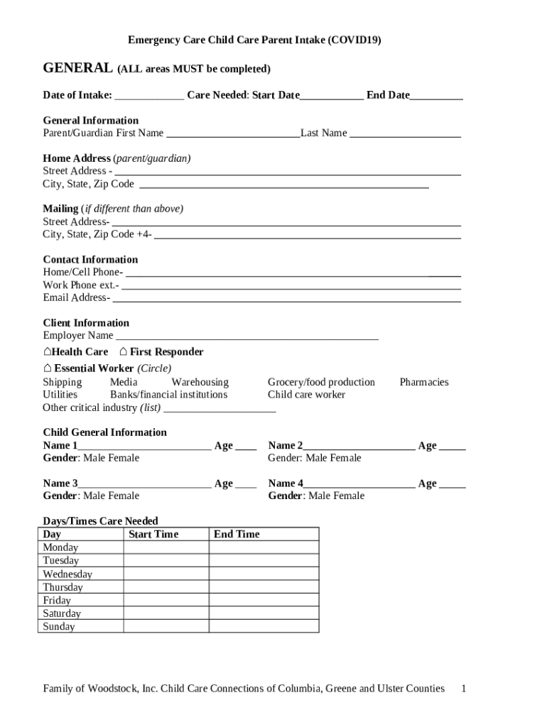 COVID-19 emergency changes to the Affordable Child ... Doc Template ...