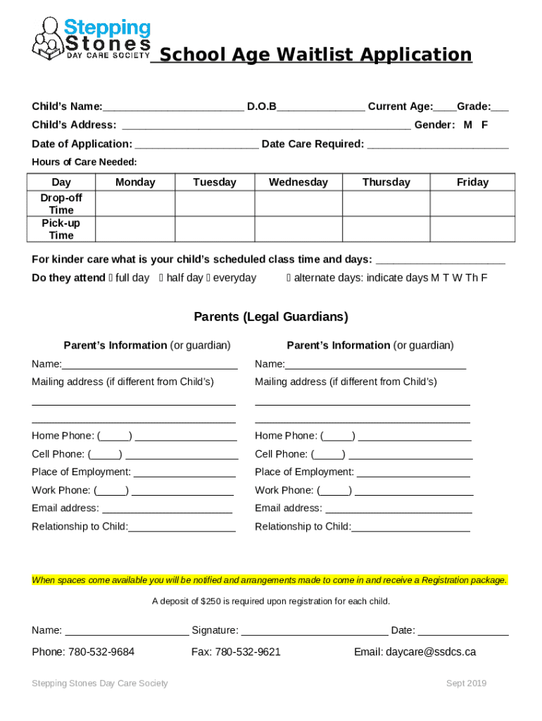 Beaverlodge Daycare Centre Doc Template | pdfFiller