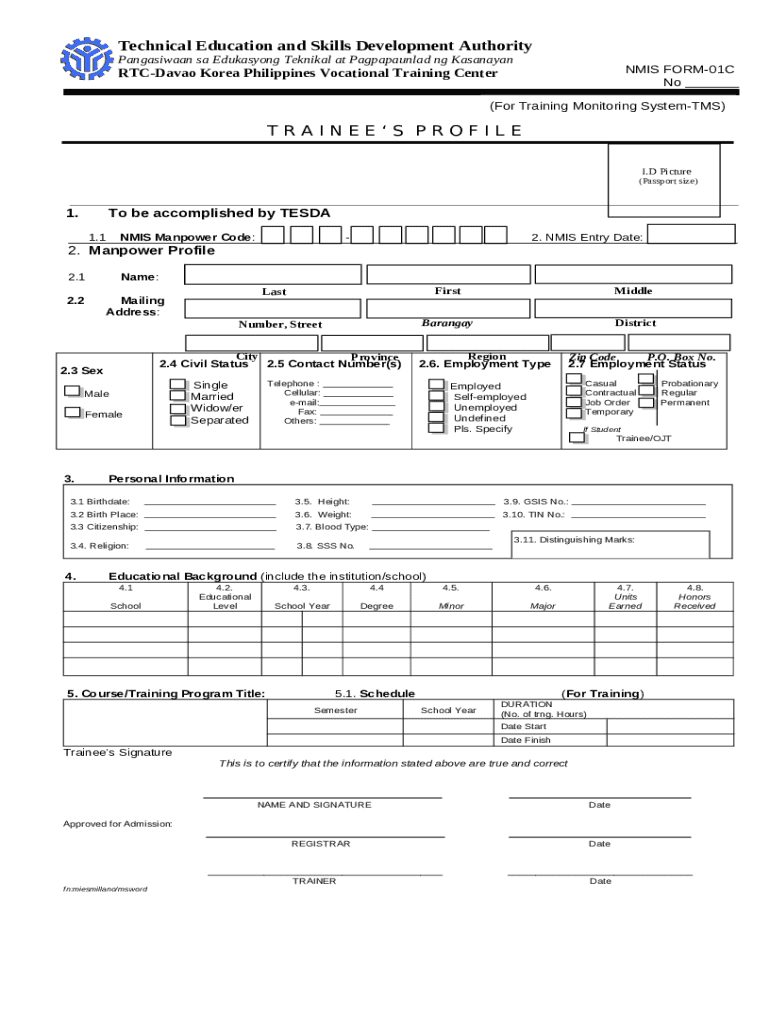 Manpower Profile TEACHING & NON TEACHINGPDF Doc Template | pdfFiller